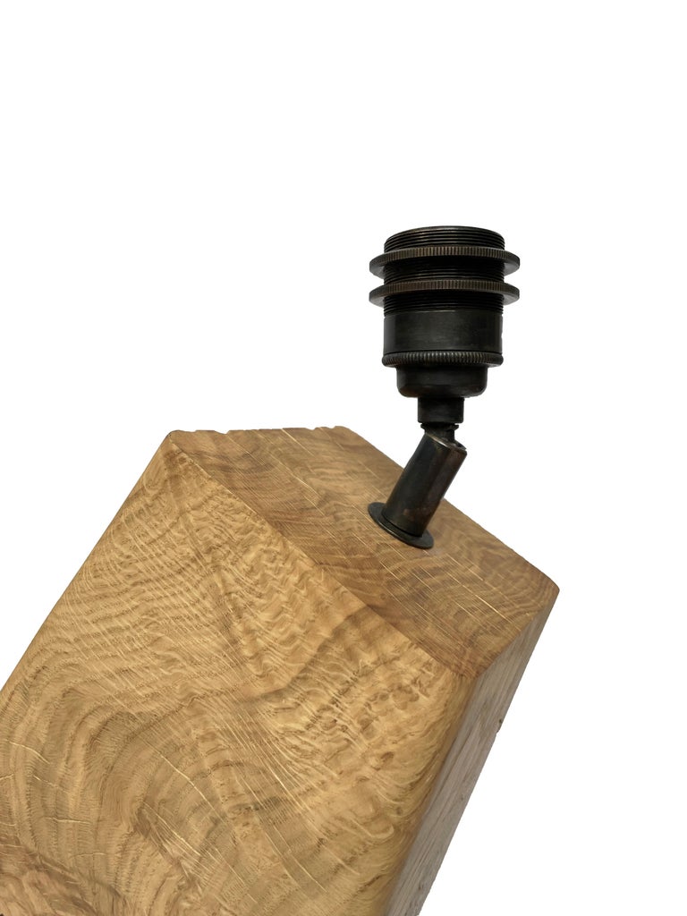 Oak Wood Table Lamp For Sale at 1stDibs
