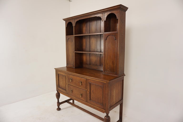 Oak Welsh Dresser, Buffet + Hutch, Scotland 1920, B602 at 1stDibs