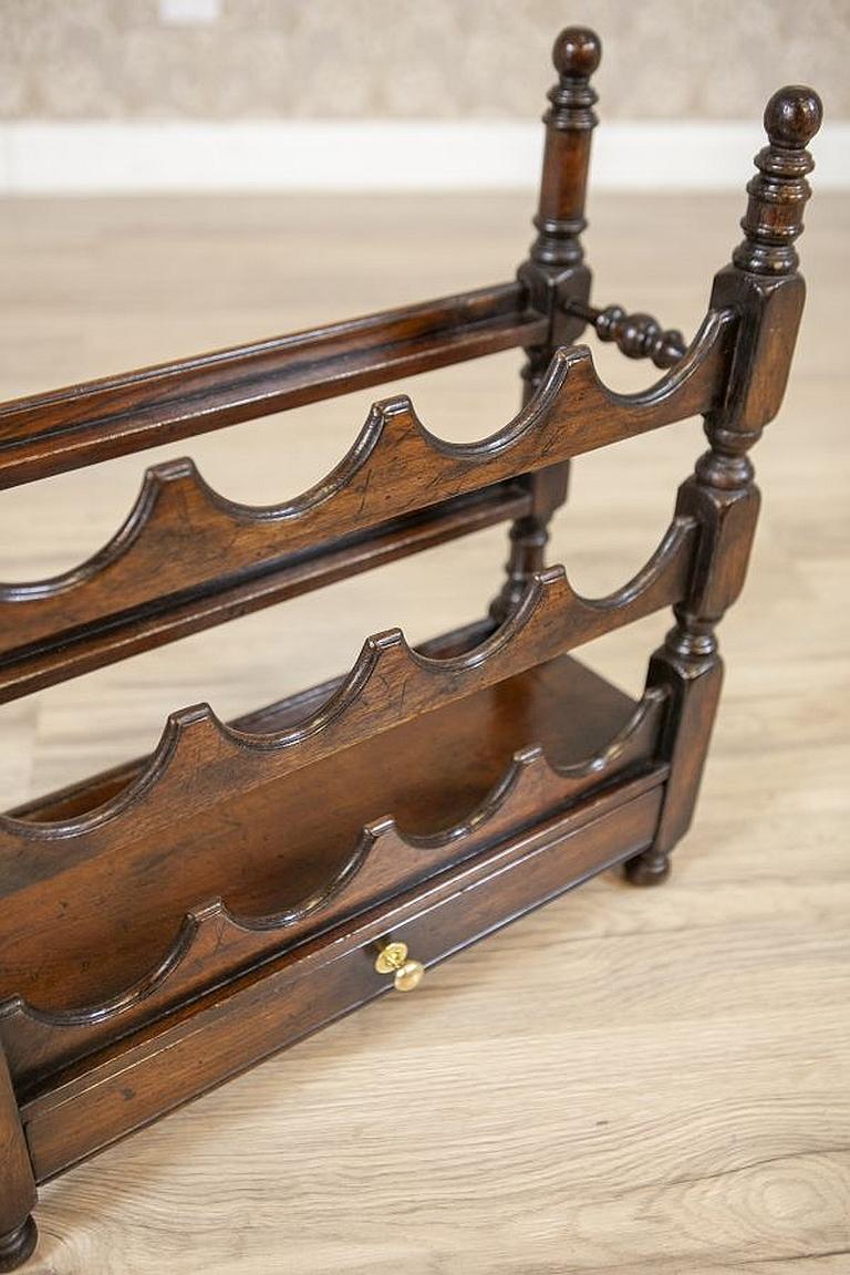 Oak Wine Rack from the Early 20th Century in Dark Brown For Sale at 1stDibs