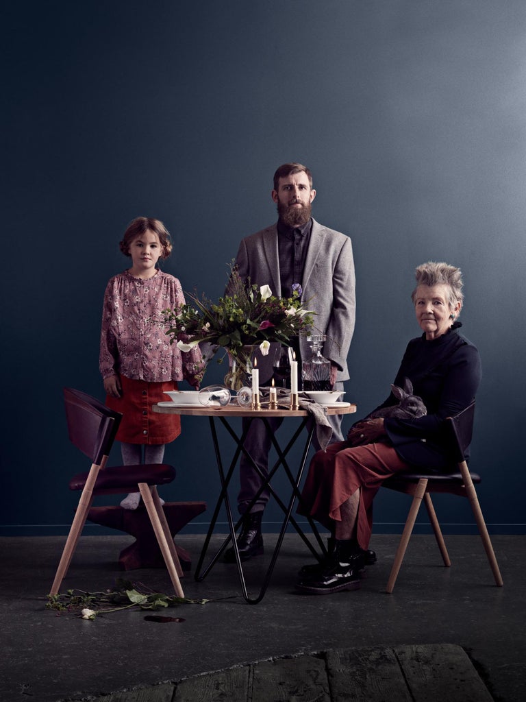 Oak Wood and Black Steel Dining O Table by OxDenmarq For Sale at 1stDibs