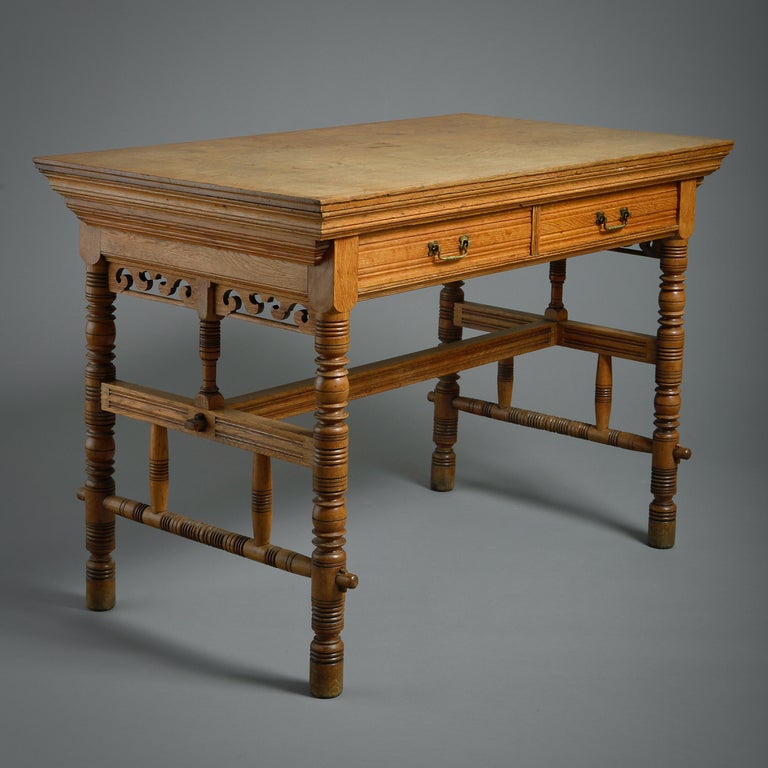 Oak Writing-Table Designed by Bruce Talbert For Sale at 1stDibs