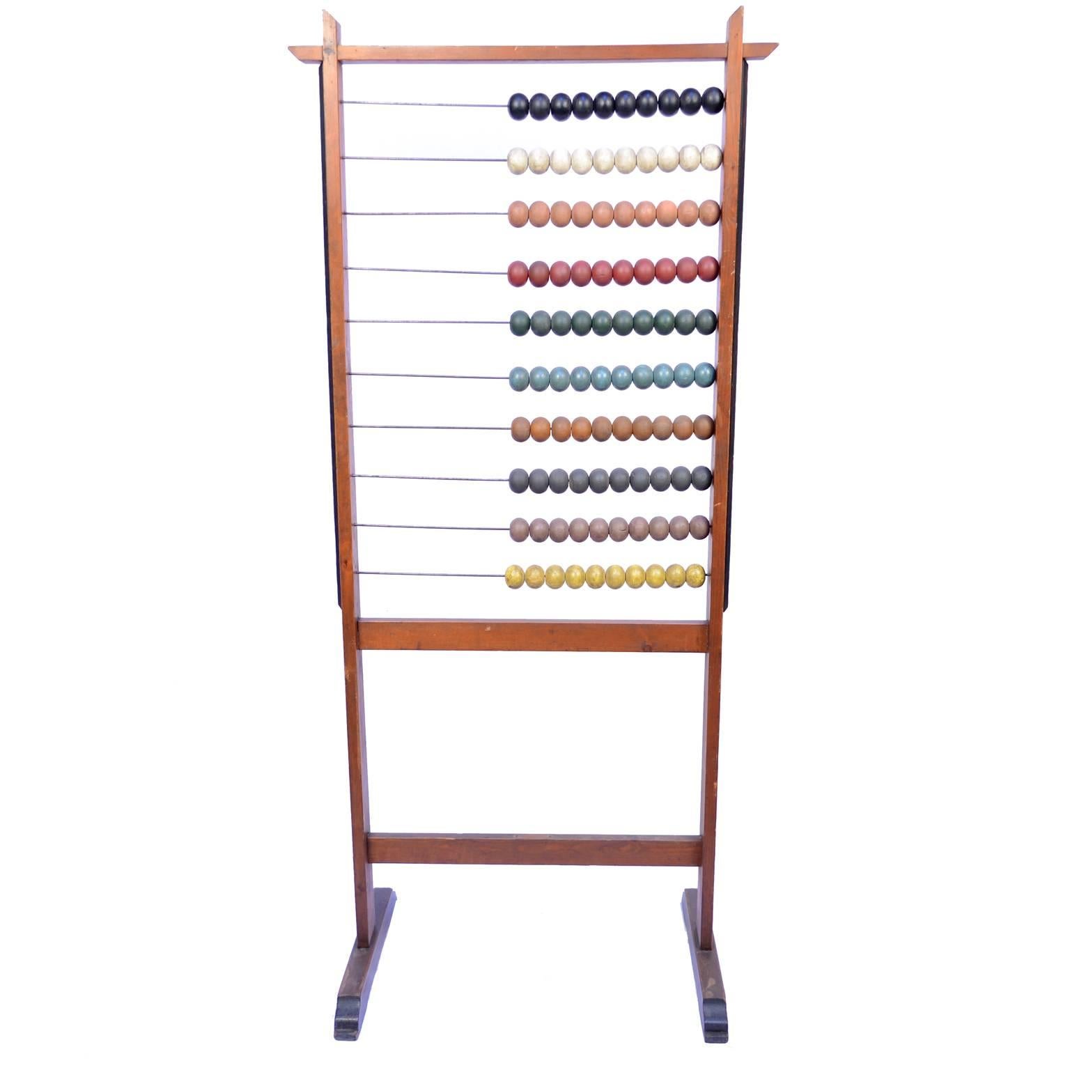 Italy Early 1900s Antique Oakwood Abaco Vintage Calculator Tool For ...