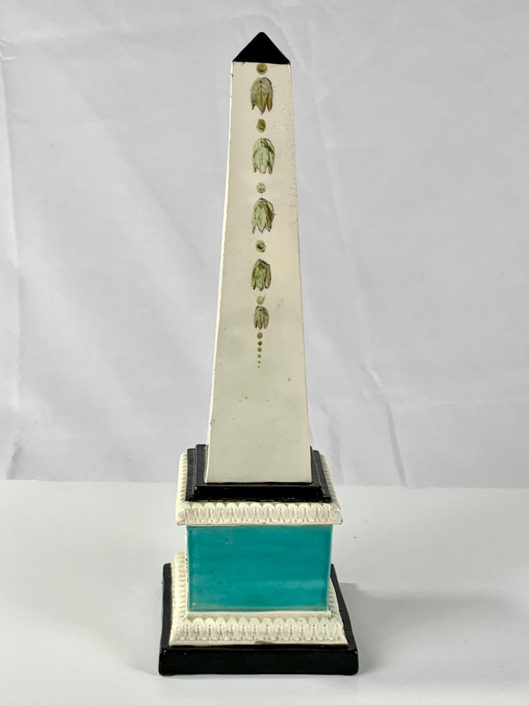 Obelisk Hercules Wrestling Lion Pearled Creamware Pearlware England ...