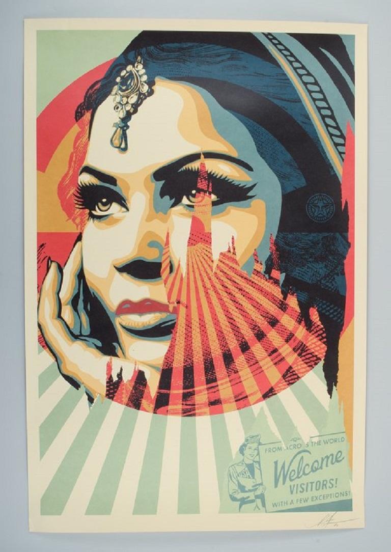 OBEY, Shepard Fairey '1970', "Welcome Visitors", Serigraphic Printing ...