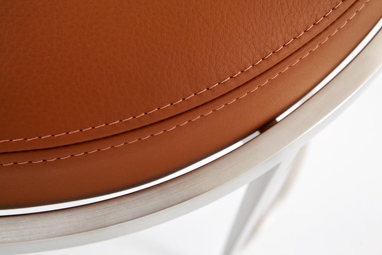 Obi Swivel Bar Stool with Tan Leather Seat by Powell and Bonnell For ...