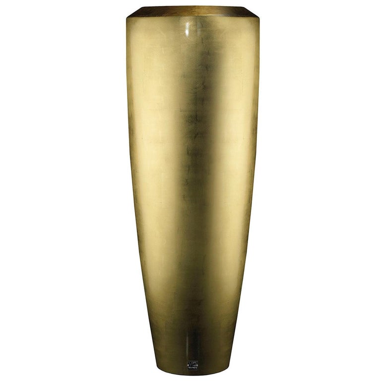 Obice Small Gold Vase For Sale at 1stDibs