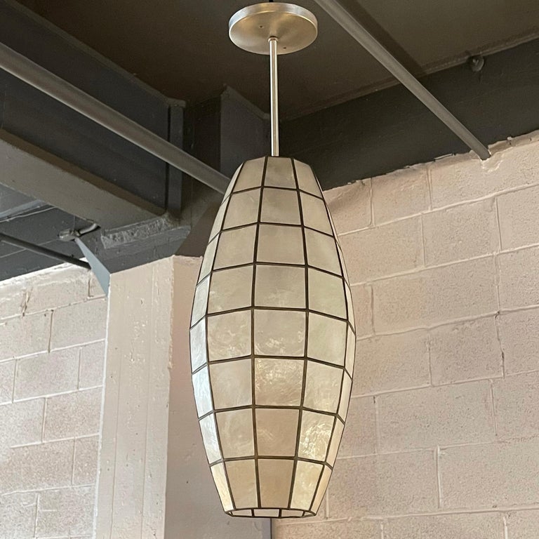 Oblong Capiz Shell Semi Flush Mount Pendant Light at 1stDibs | capiz ...