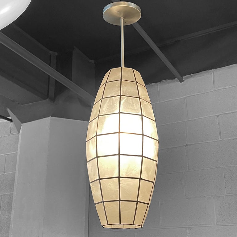 Oblong Capiz Shell Semi Flush Mount Pendant Light at 1stDibs | capiz ...