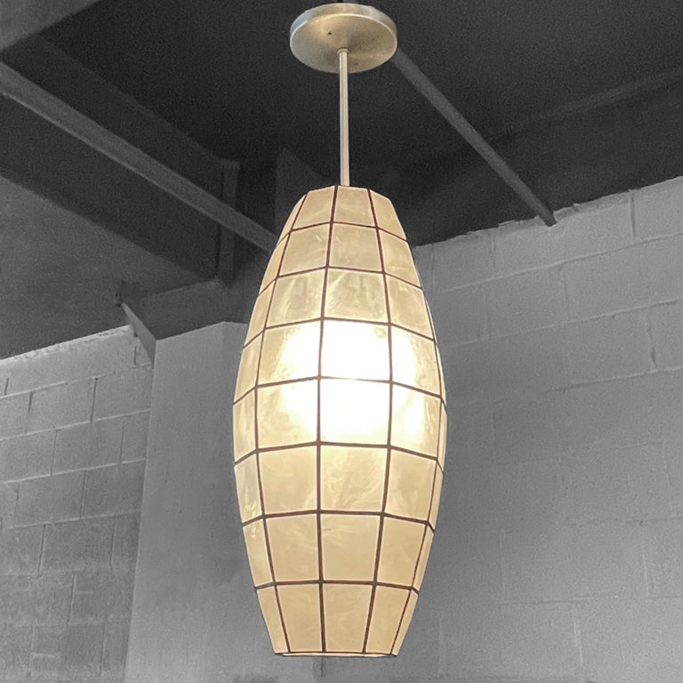 Oblong Capiz Shell Semi Flush Mount Pendant Light at 1stDibs | capiz ...