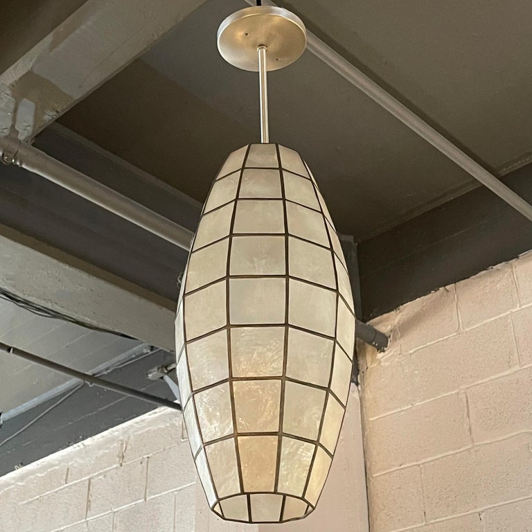 Oblong Capiz Shell Semi Flush Mount Pendant Light at 1stDibs | capiz ...