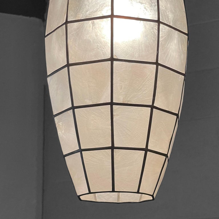 Oblong Capiz Shell Semi Flush Mount Pendant Light at 1stDibs | capiz ...
