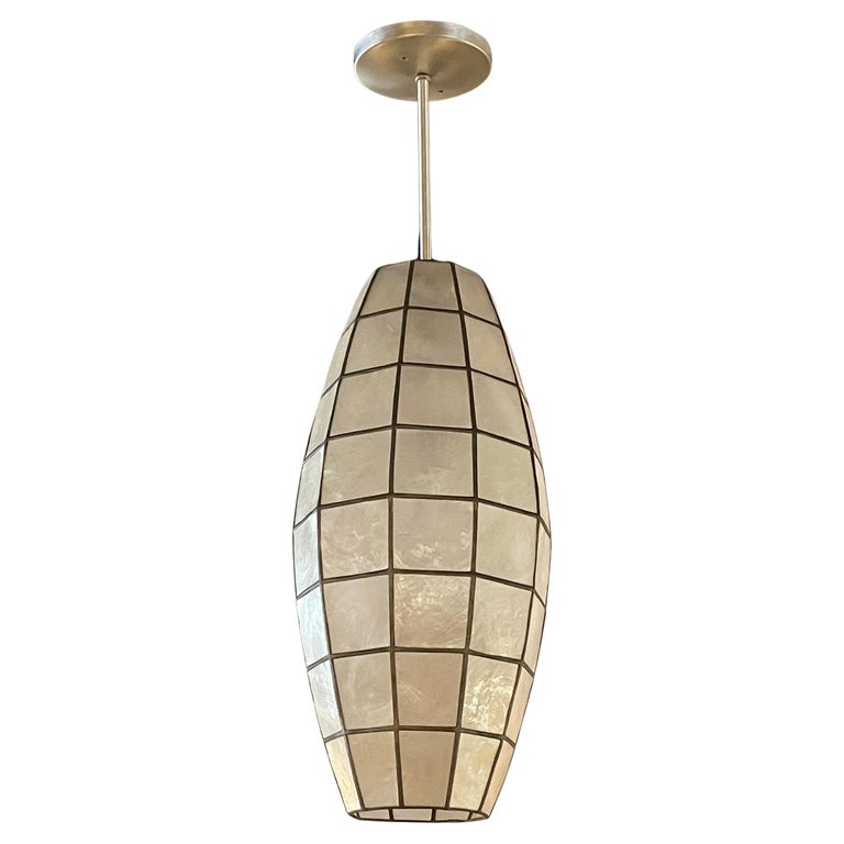 Oblong Capiz Shell Semi Flush Mount Pendant Light at 1stDibs | capiz ...