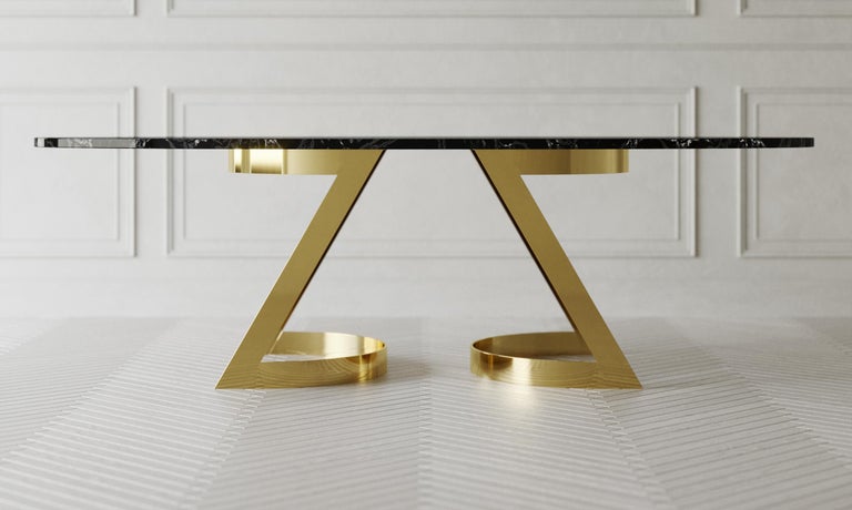 Obsidian Gemstone Noir Désir Dining Table Sculpted ELEMENT&CO For Sale ...