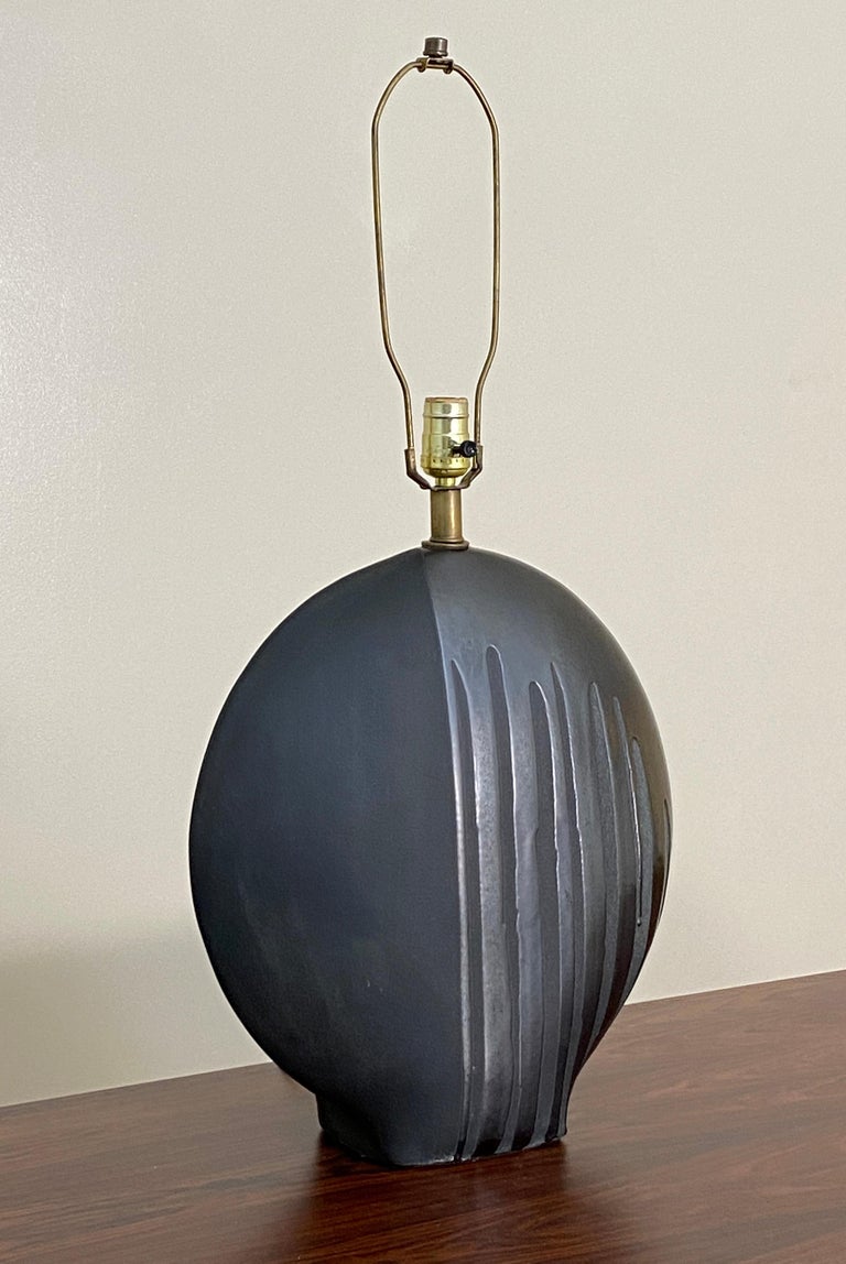 Obsidian Glaze Table Lamp by Markel For Sale at 1stDibs