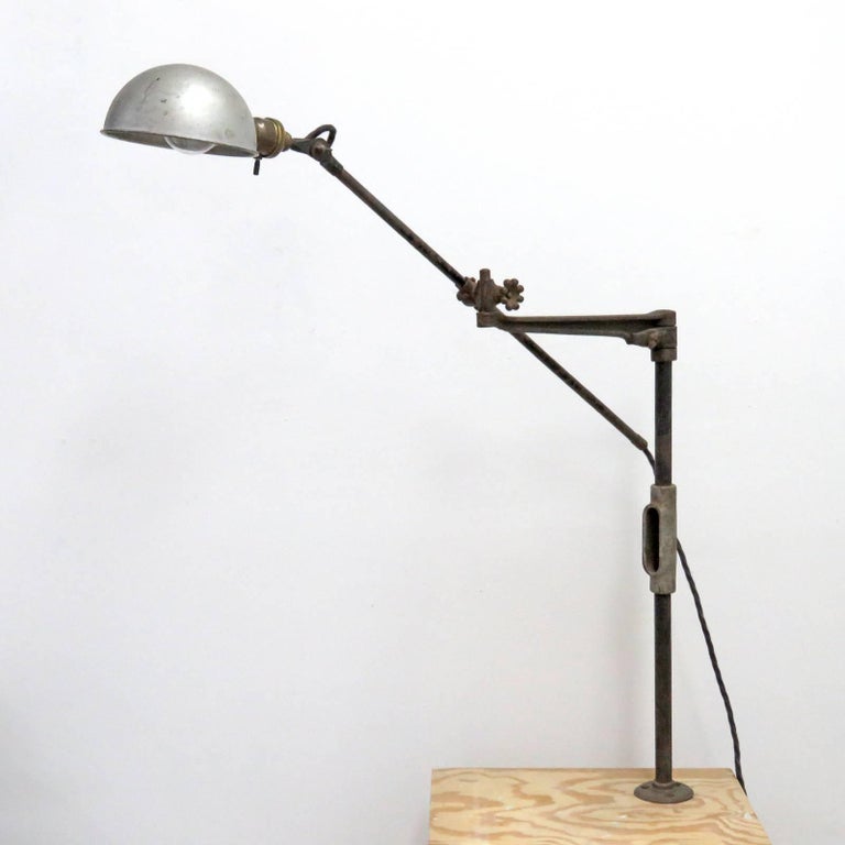 O.C. White Industrial Task Lamp at 1stDibs | oc white lamp, white task lamp