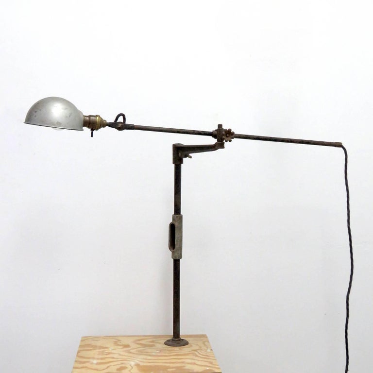 O.C. White Industrial Task Lamp at 1stDibs | oc white lamp, white task lamp
