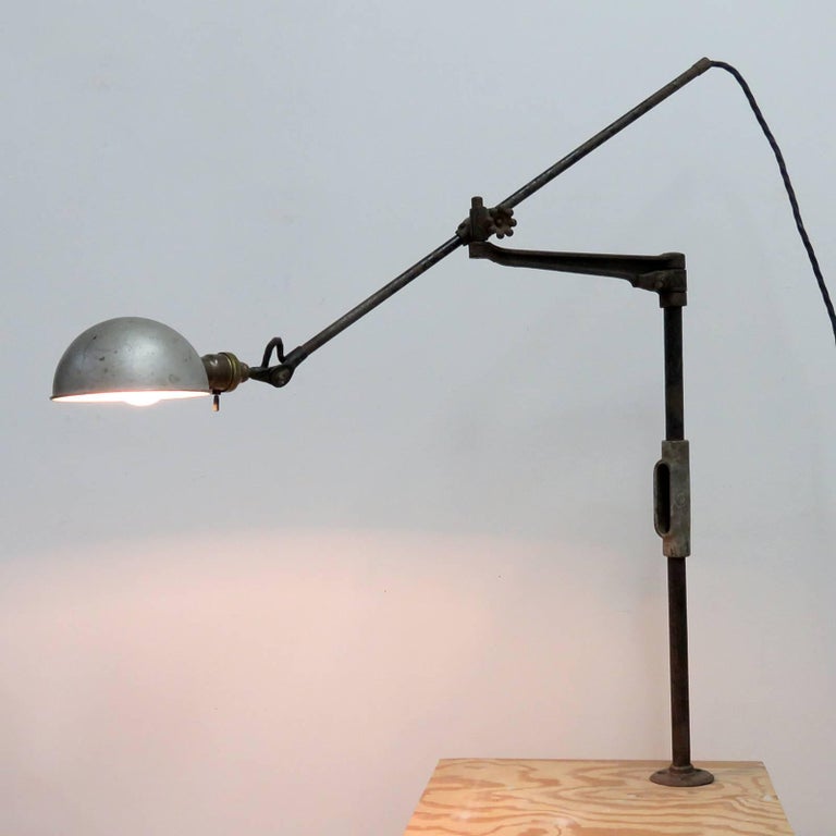 O.C. White Industrial Task Lamp at 1stDibs | oc white lamp, white task lamp