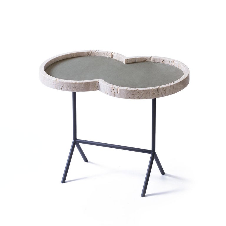 Occasional Table With Travertine Top, Eight, Stephane Parmentier for ...