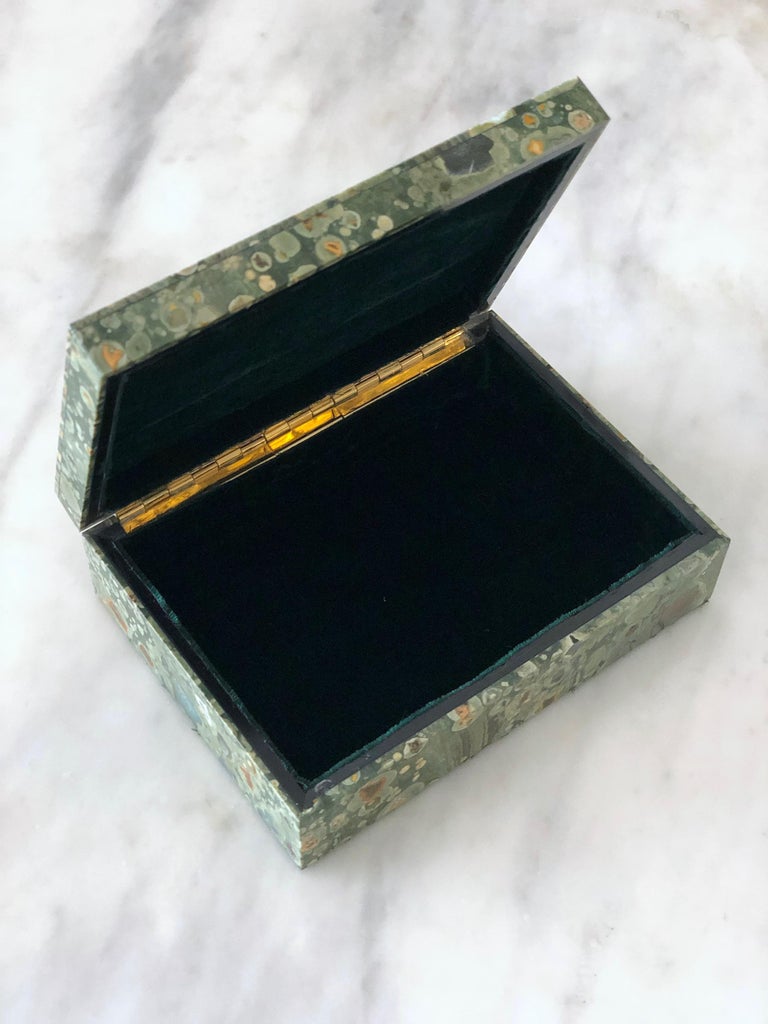 Ocean Jasper Stone Hinged Box at 1stDibs