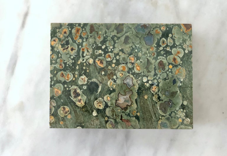 Ocean Jasper Stone Hinged Box at 1stDibs