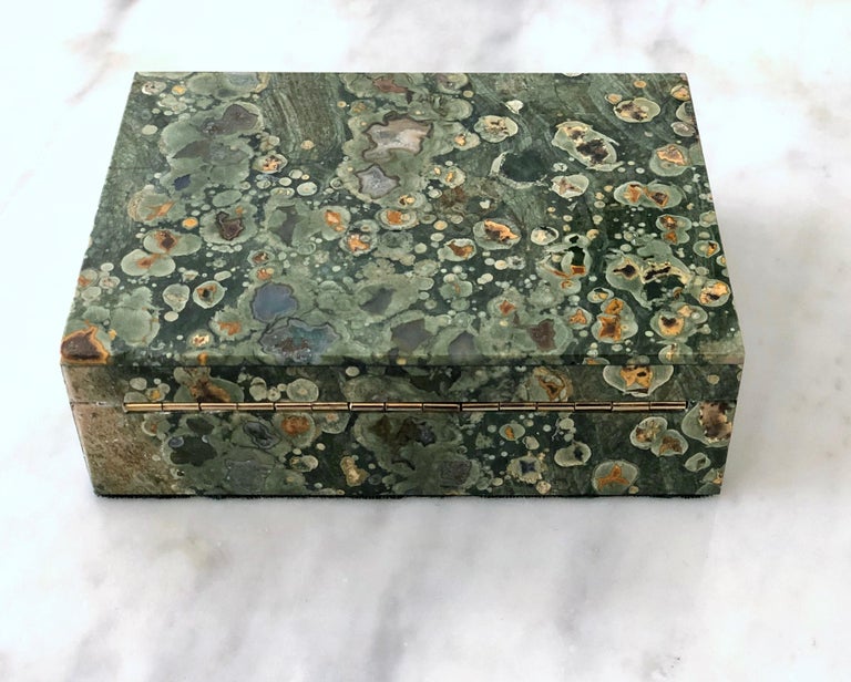 Ocean Jasper Stone Hinged Box at 1stDibs
