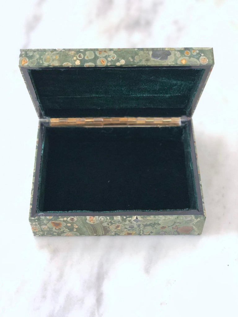 Ocean Jasper Stone Hinged Box at 1stDibs