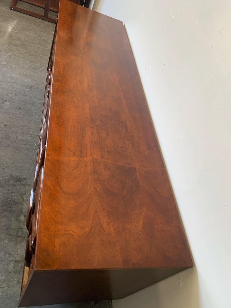 Oceanic Sculpted Walnut Six-Piece Bedroom Set by Pulaski Furniture Co ...