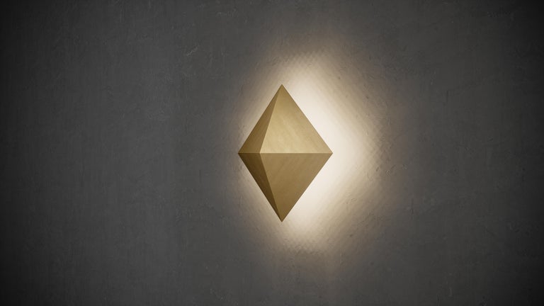 Octa Wall - Solid brass sconce handmade by Diaphan Studio For Sale at ...