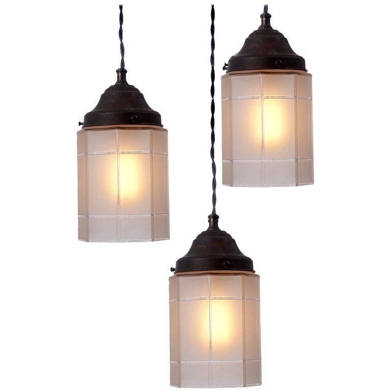 Octagon Window Pane Pattern Pendent For Sale at 1stDibs