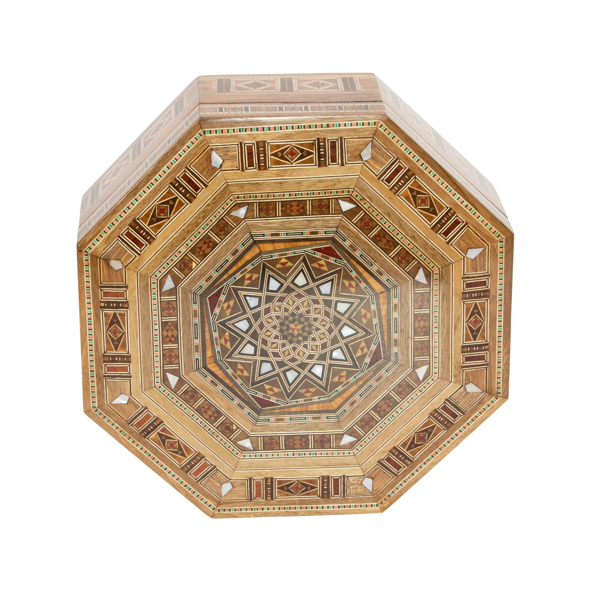 Octagonal Art Deco Inlaid Casket For Sale at 1stDibs
