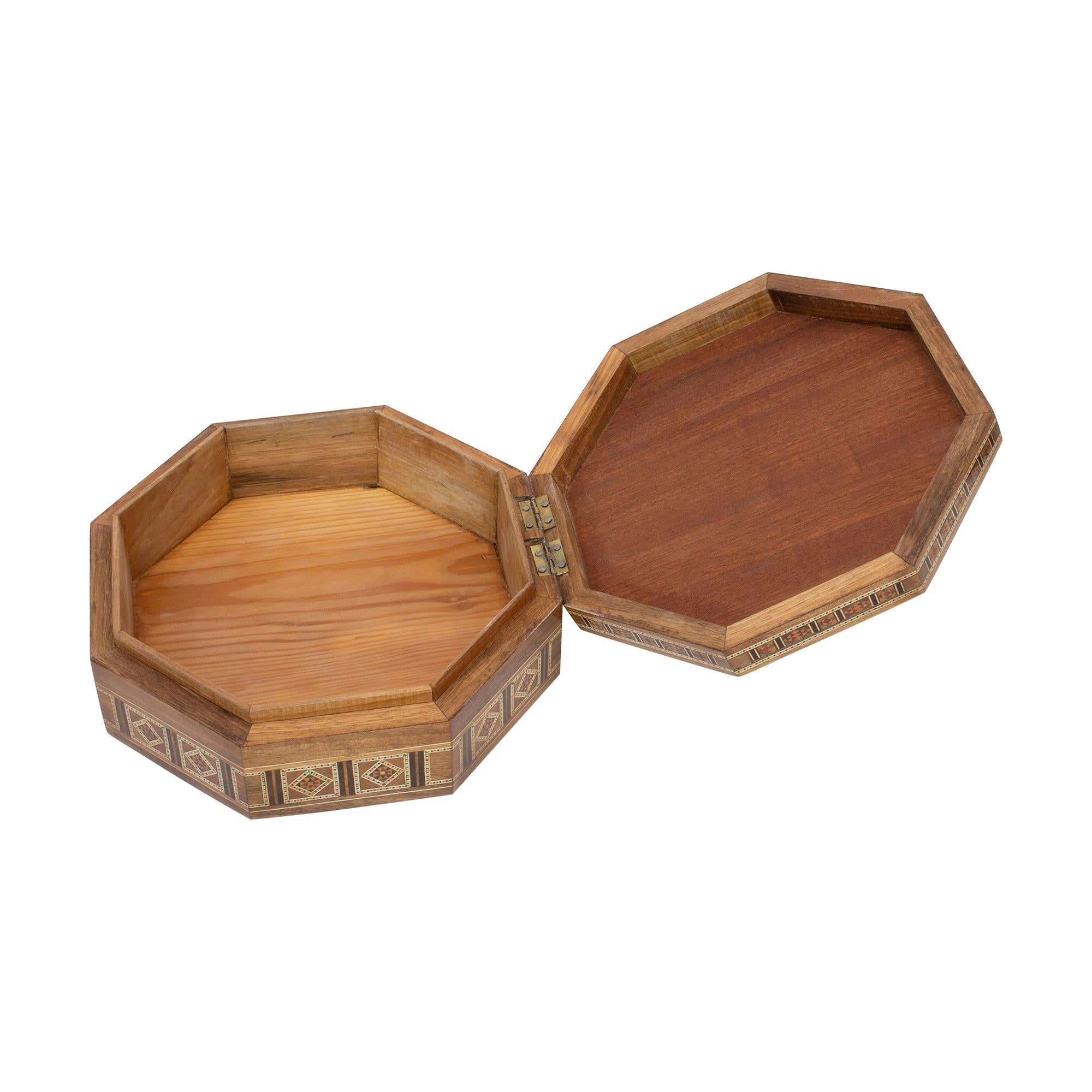 Octagonal Art Deco Inlaid Casket For Sale at 1stDibs