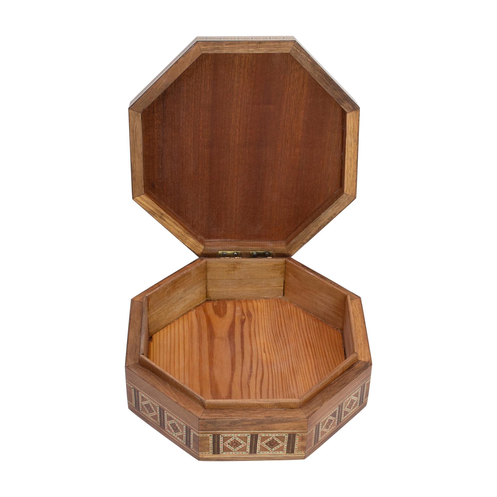 Octagonal Art Deco Inlaid Casket For Sale at 1stDibs
