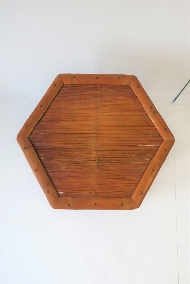 Octagonal Bamboo End or Side Table at 1stDibs