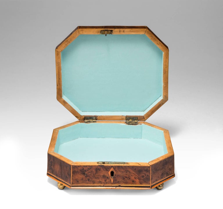 Octagonal Box with Playing Cards For Sale at 1stDibs