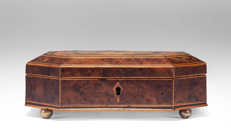 Octagonal Box with Playing Cards For Sale at 1stDibs