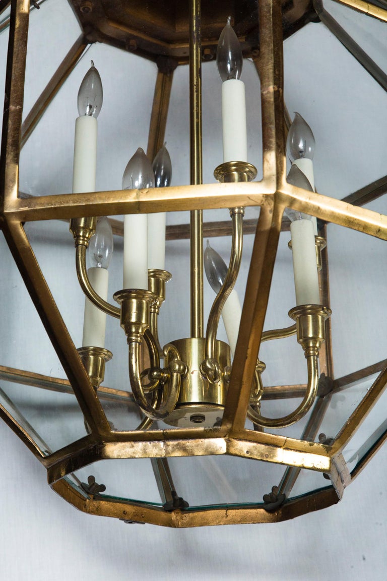 Octagonal Brass Lantern, Two Available For Sale at 1stDibs