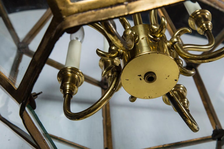 Octagonal Brass Lantern, Two Available For Sale at 1stDibs