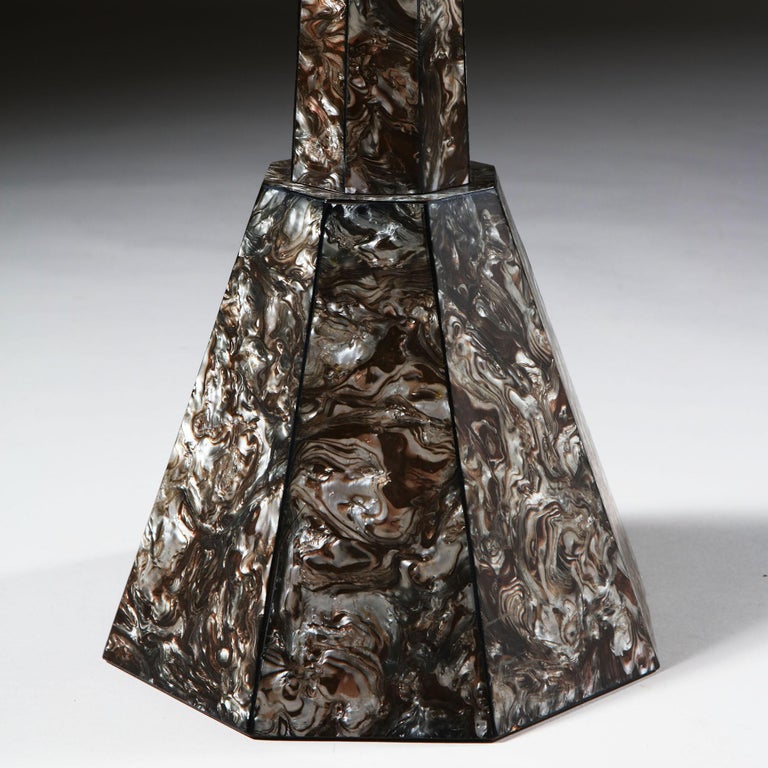 Octagonal Faux Oyster Shell Occasional Table at 1stDibs