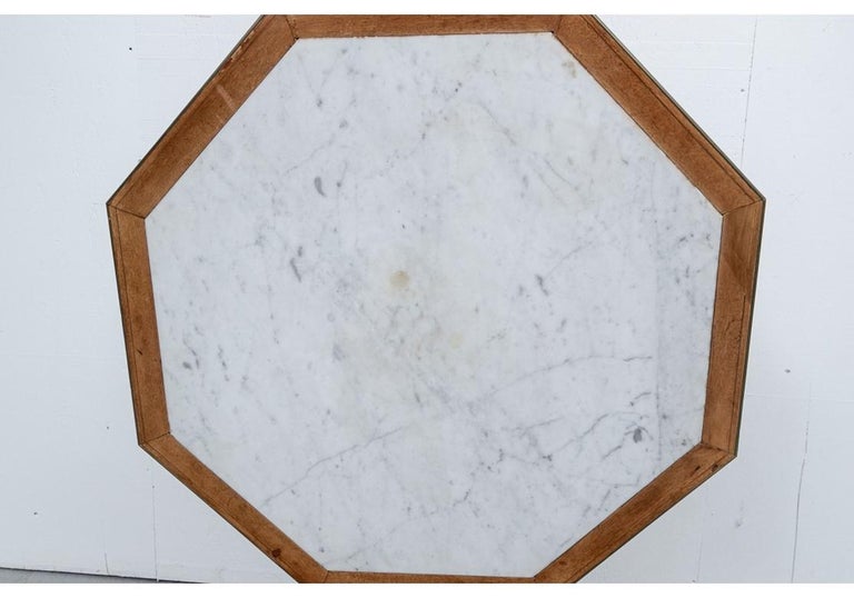 Octagonal Fruitwood and Marble Tilt Top Tea Table, 1820-1830 For Sale ...