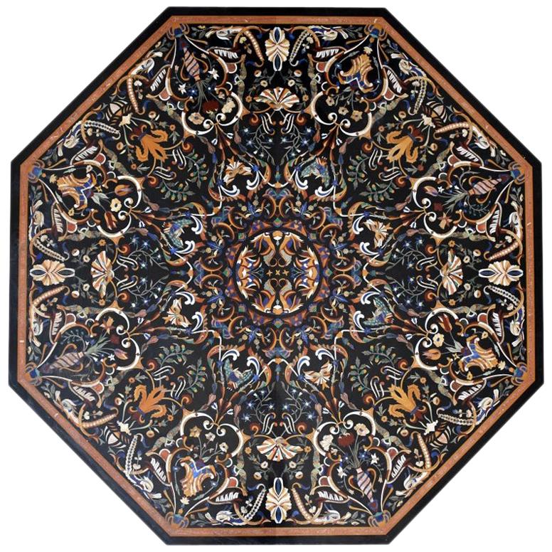 Italian Pietre-Dure Hardstones Mosaic Inlay and Brass Palatial Chest of ...