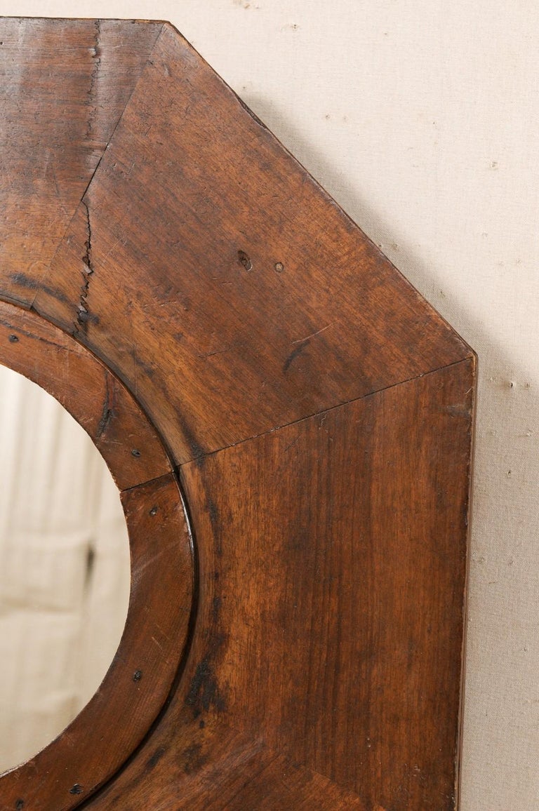 Octagonal Mirror w/Early 20th C. Spanish Brazier Surround, Custom ...