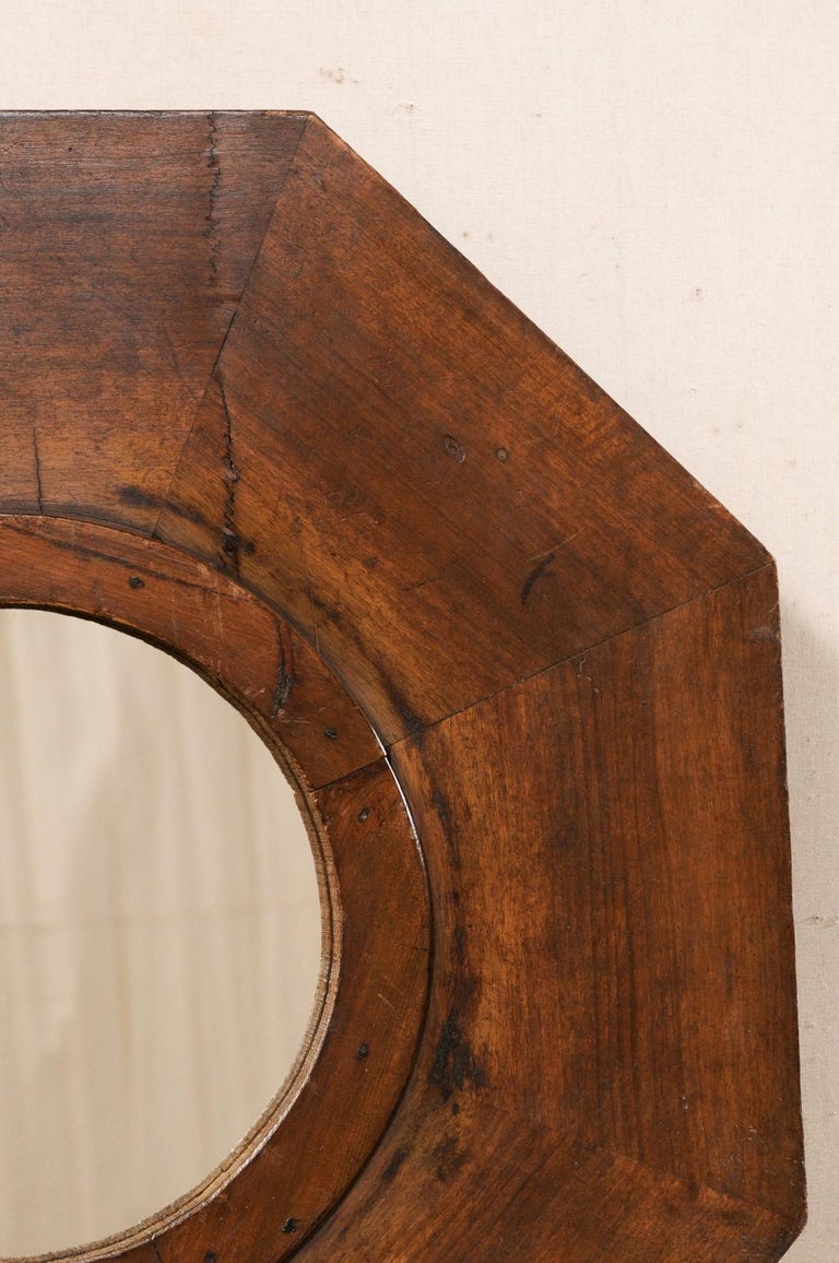 Octagonal Mirror w/Early 20th C. Spanish Brazier Surround, Custom ...