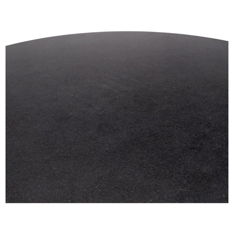 Octagonal Oil Walnut Base Round Slate Top Mid-Century Modern Coffee ...