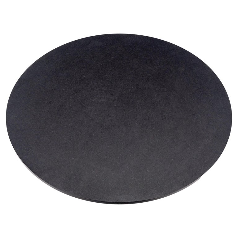 Octagonal Oil Walnut Base Round Slate Top Mid-Century Modern Coffee ...