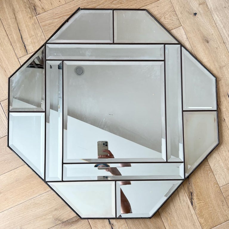 Octagonal Prismatic Multi-Panel Wall Mirror, Late 1960s For Sale at 1stDibs