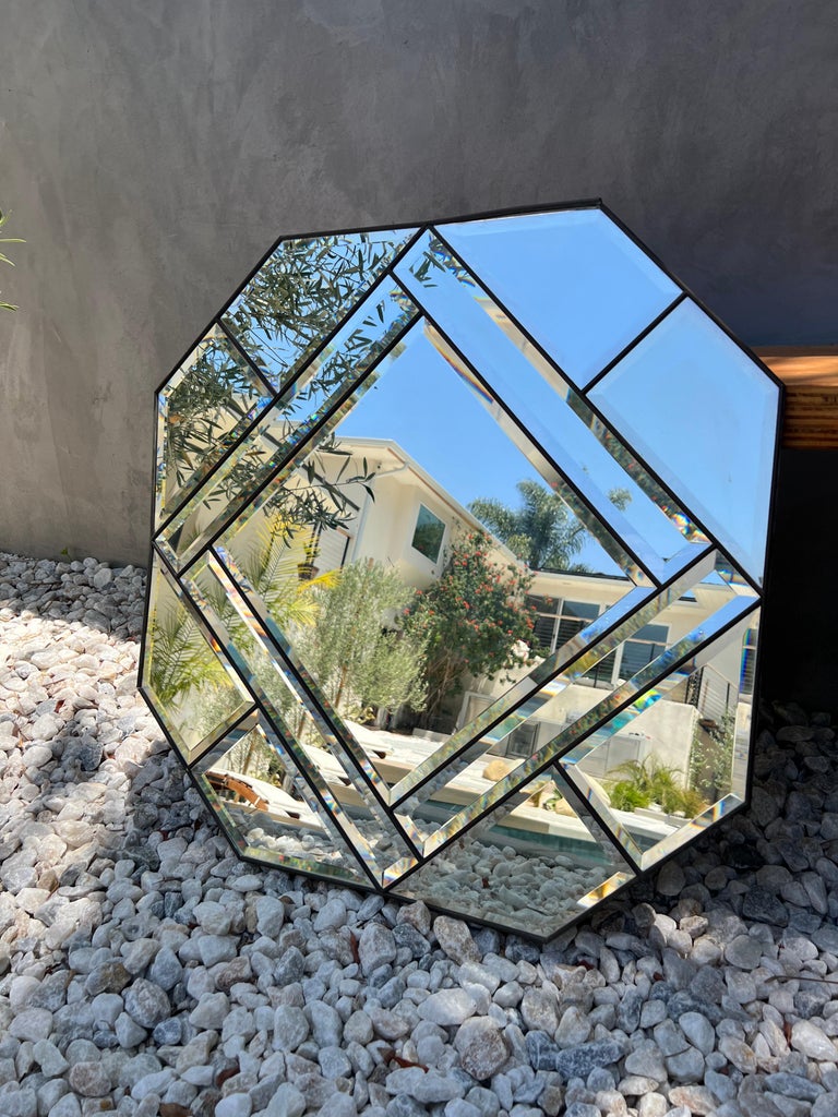 Octagonal Prismatic Multi-Panel Wall Mirror, Late 1960s For Sale at 1stDibs