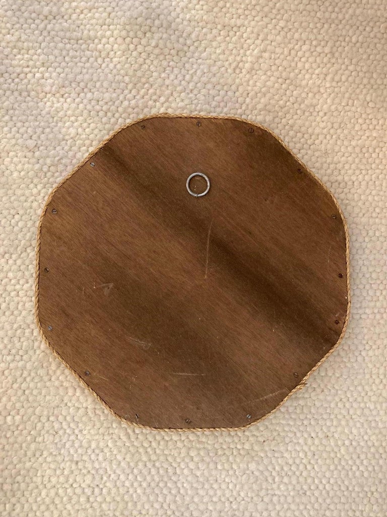 Octagonal Rope Mirror by Audoux Minet at 1stDibs