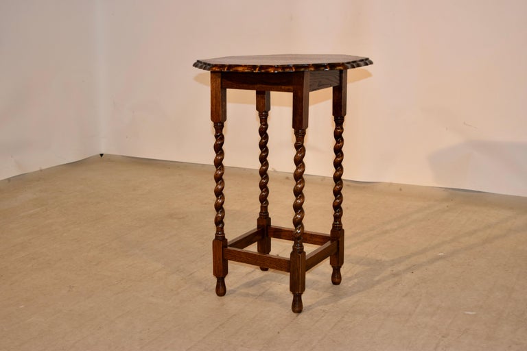 Octagonal Scalloped Side Table, circa 1900 at 1stDibs