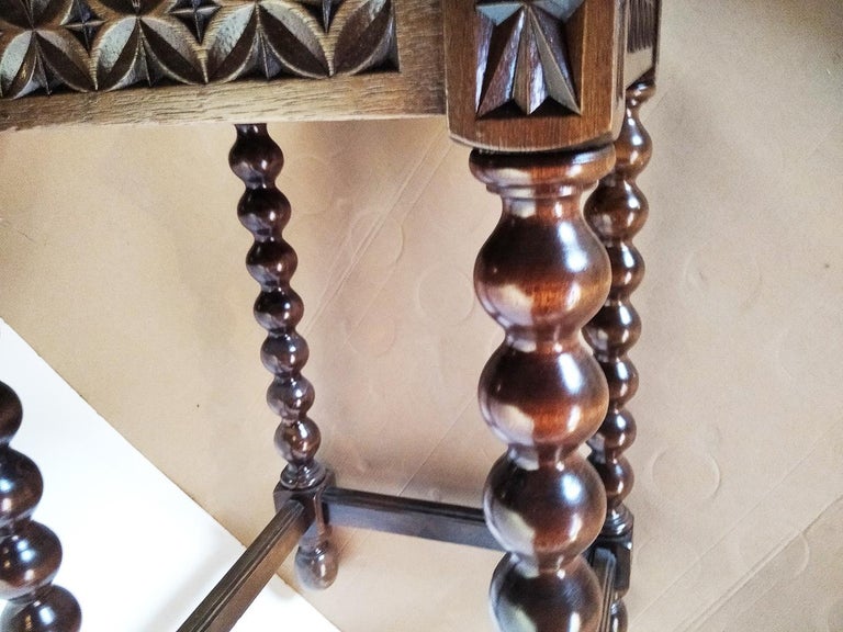Octagonal Side Table Bobbin Turned Legs at 1stDibs