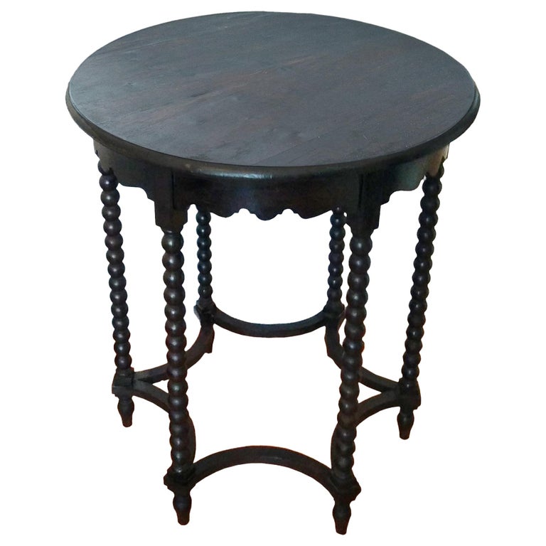 Round Side Table Bobbin Turned Legs, Late 19th Century at 1stDibs ...